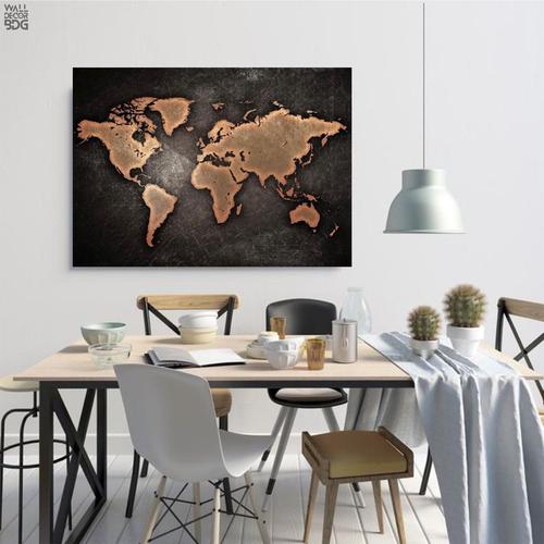 Jual Poster Kayu Vintage Hiasan Pajangan Dinding Peta Dunia - Maps ...
