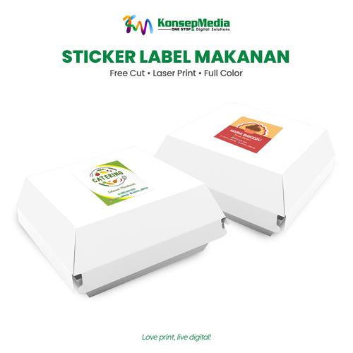 Jual Set Sticker Label Makanan / Kue / Catering | Stiker Box Packaging ...