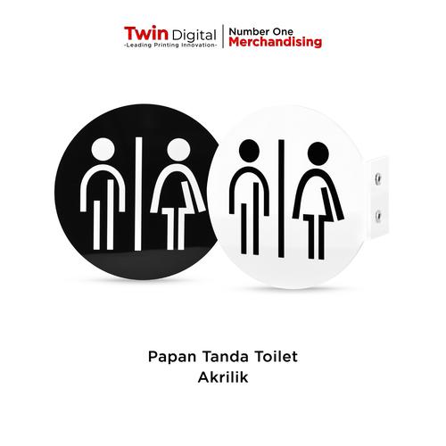 Jual Toilet Sign Men Women Acrylic - Papan Tanda Toilet Akrilik - Hitam ...