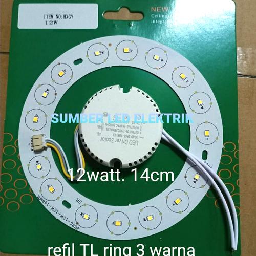 Jual Module TL Ring Led 12W 12Watt Refil Lampu Plafon 3 Warna - Jakarta ...