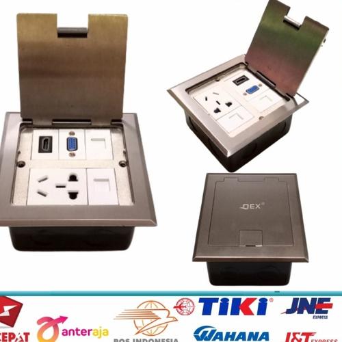 Jual STOP KONTAK LANTAI/MEJA - FLOOR SOCKET LANTAI/MEJA HDMI,VGA,TELP ...