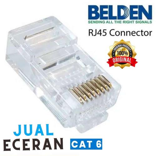 Jual Konekor RJ45 Belden Cat 6 (Eceran) / Connector RJ45 Belden Cat6 ...