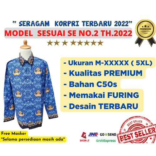 Jual KORPRI TERBARU , PAKAI FURING, KERAH HITAM, BAHAN PREMIUM C50s - XXL - Jakarta Selatan ...