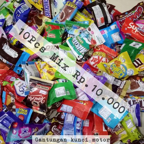 Jual gantungan kunci miniatur snack lucu snack mainan unik murah hadiah ...