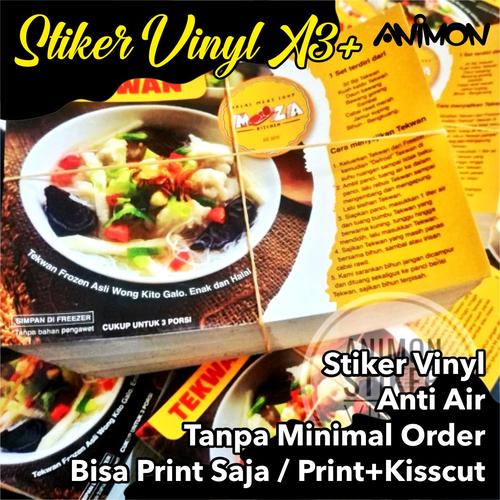 Jual Cetak Custom Print Stiker Vinyl Logo Label Ukuran A3+ Cepat Murah ...