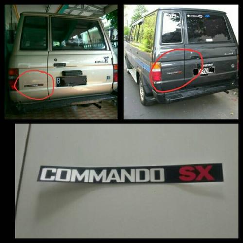 Jual Stiker Sticker Tulisan Commando Comando SX Toyota Kijang Grand ...