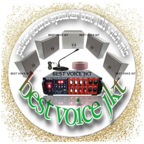 Jual paket sound TOA cafe resto musholla 5 speaker TOA box mic meja ...