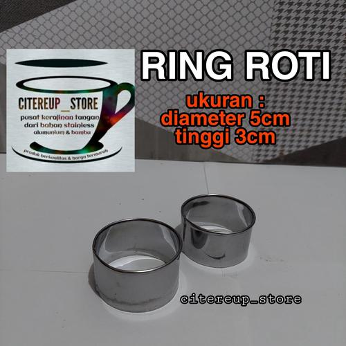 Jual Cetakan ring roti cutter 5cm / Ring burger / Ring bulat stainless ...