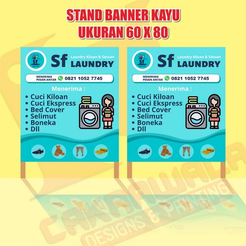 Jual SEGITIGA BANNER UKURAN 60 X 80 CM - STAND BANNER STANDING BANNER ...