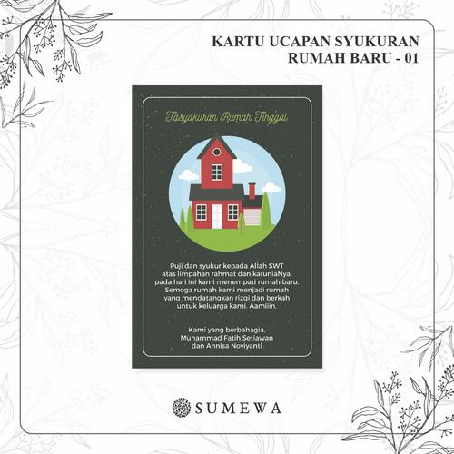 Jual Kartu Ucapan Syukuran Rumah Baru / Kartu Selamatan Rumah Baru - 01 ...