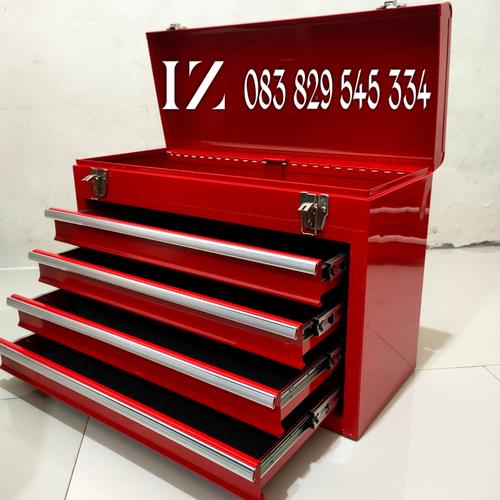 Jual Lemari laci besi tarikan Derawer portable tool box 4 trolley ...