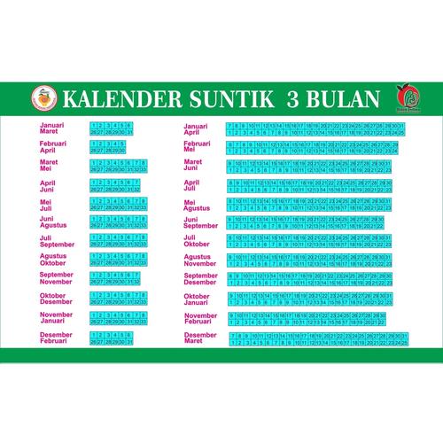 Jual Kalender KB 3 bulan - Kab. Lumajang - AR MULTIMEDIA | Tokopedia