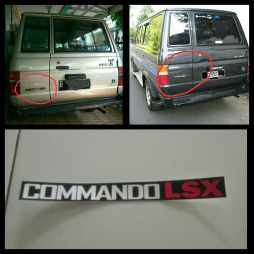 Jual Sticker Stiker Tulisan Commando Comando LSX Toyota Kijang Grand ...