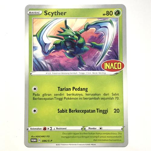 Jual Scyther [086/S-P] Pokemon TCG Indonesia Promo INACO - Kota Makassar - Javiro Shop | Tokopedia