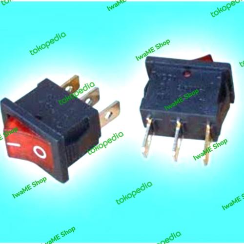 Jual Saklar Switch lampu Kecil Ac 220v Merah 3 Pin - Kota Tangerang ...