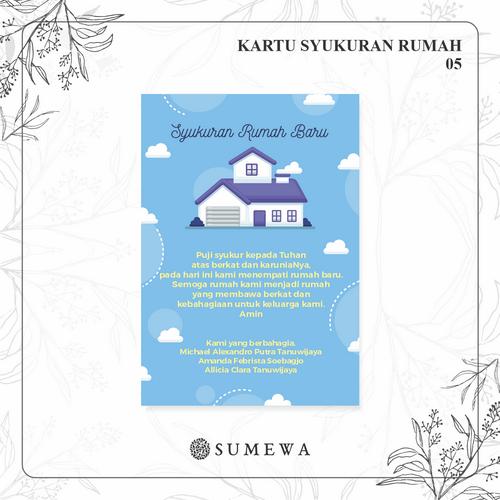 Jual Kartu Ucapan Syukuran Rumah Baru / Kartu Selamatan Rumah Baru - 05 ...