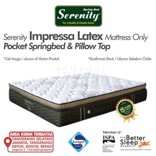 Jual spring bed elite serenity impressa pocket latex - mattress only ...