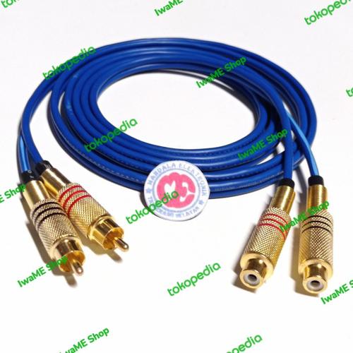 Jual kabel extension audio rca male to rca female 1m 2m 3m 4m 5m 7m 10m ...