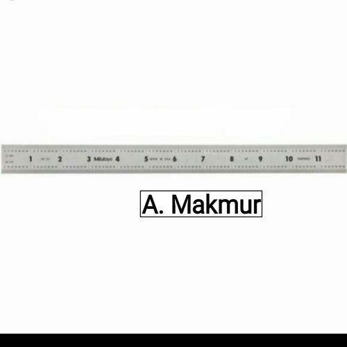 Jual Penggaris Mitutoyo 60 cm 182-165 Stainless Steel Ruler Rulers 24 ...