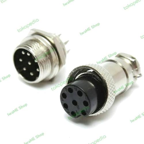 Jual Jack Connector CB 8 Pin Set Male/Female Socket jack CB 8Pin - Kota ...