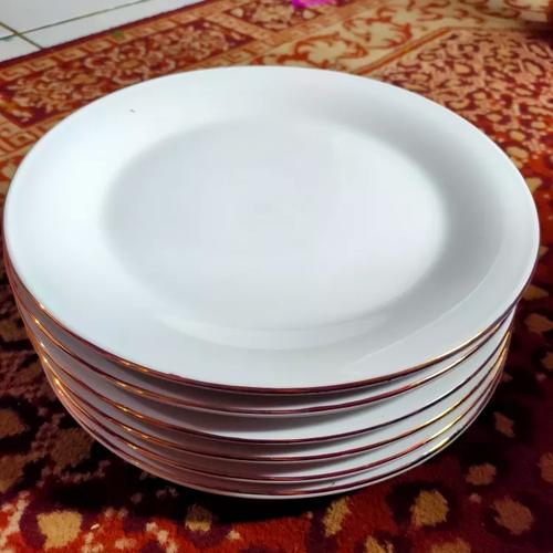 Jual Piring Makan Ceper Keramik (model piring KFC) 10inch ( 25.5 Cm ...