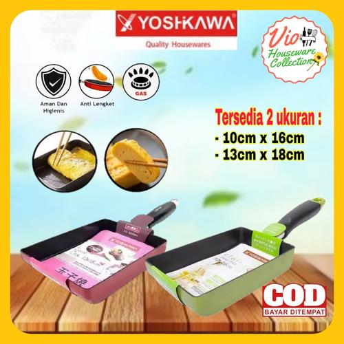 Jual Yoshikawa Tamagoyaki Pan Teflon Telur Kotak Segi Empat Anti ...