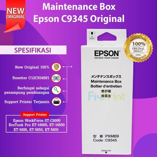 Jual Epson C9345 C12C93459 Maintenance Box Printer L6460 L6490 L15180 ...