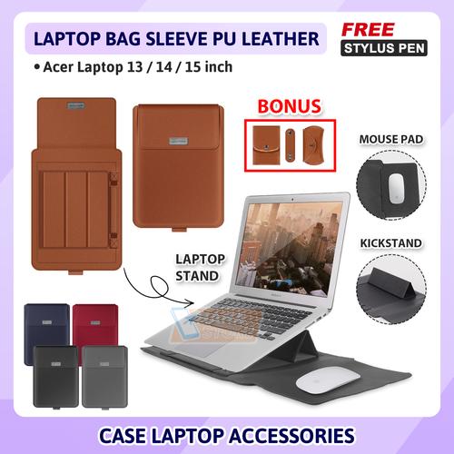 Jual Acer Laptop 13 14 15 inch Premium Tas Leather Sleeve Stand Sarung ...