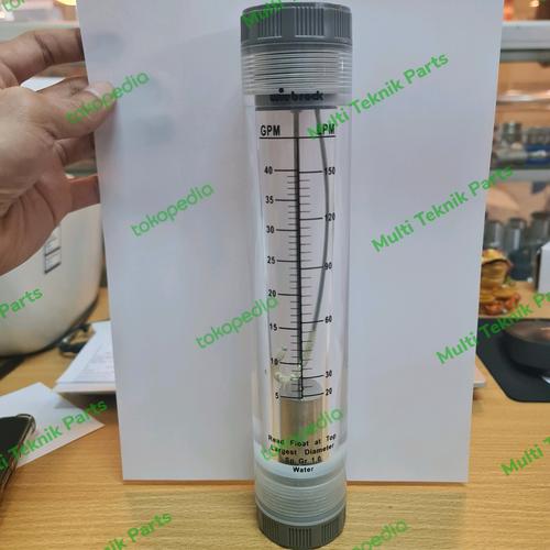 Jual Flow meter / Rotameter Water Tube Drat 1" inch 150 Lpm / 40 Gpm ...