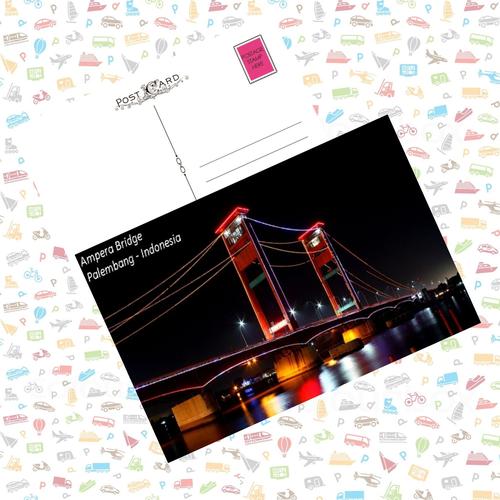 Jual MC- Kartu pos kartupos Jembatan / Bridge Postcard - Ampera ...