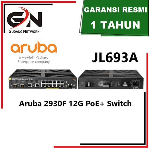 Jual JL693A HPE Aruba 2930F 12G PoE+ 2G/2SFP+ Switch - Jakarta Pusat ...