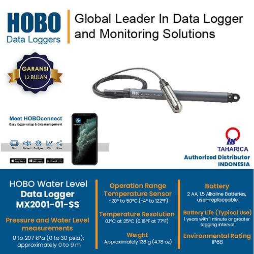 Jual Paket Water Level Data Logger Bluetooth HOBO MX2001 Kedalaman 9 ...