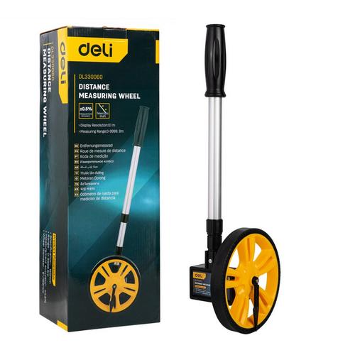 Jual Meteran Dorong Jalan 1 Roda Akurat DELI EDL330060 Measuring Wheel ...