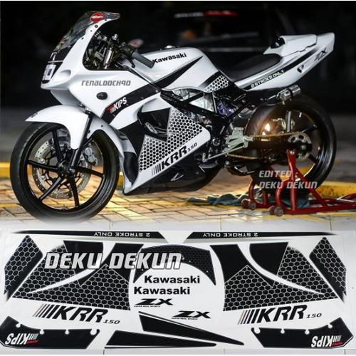 Jual Stiker Striping Ninja Rr Old Variasi Hexagon Putih Cuting Glosy ...