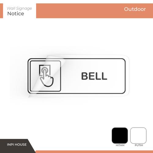 Jual bell sticker - wayfinding sticker - wall sticker - Hitam - Kab ...