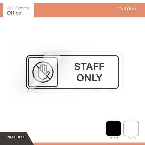 Jual staff only sign sticker - stiker staff only - wall sticker - Kab ...