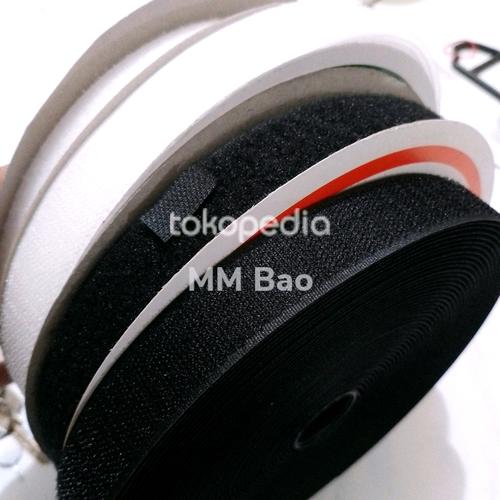 Jual velcro 2,5cm per rol ( 1 set / kasar saja/ halus saja) 20 yard ...