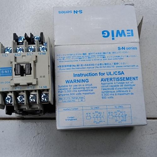 Jual MAGNETIC CONTACTOR SN-11 SN11 S-N11 Kontaktor Magnet EWIG 20A ...