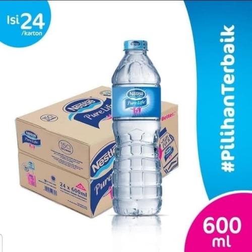 Jual Nestle pure life 600ml x 24 botol/Air mineral nestle/Nestle 600ml ...