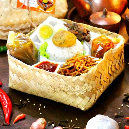 Jual Besek bambu 20x20 sepasang - Besek tempat nasi natural anti ...