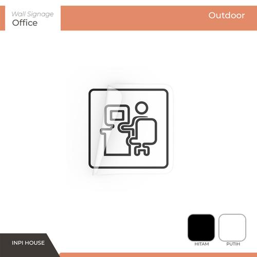 Jual office area sign sticker - stiker ruang kerja - wall sticker ...