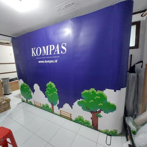 Jual Backdrop Backwall Pameran seminar webinar straight 3 x 4 plus ...