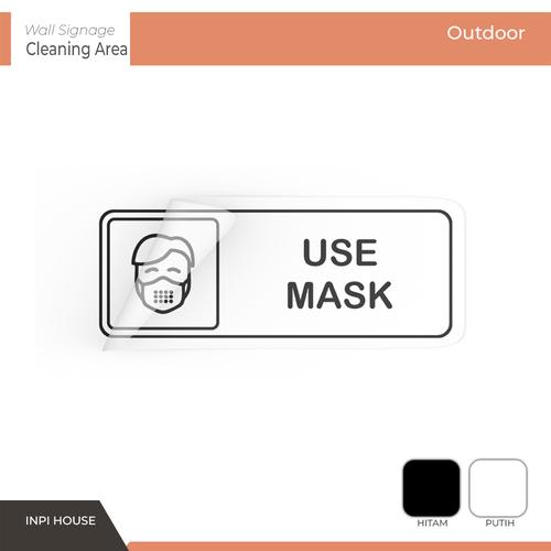 Jual stiker wajib pakai masker - use mask sign sticker - wall sticker ...