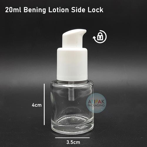 Jual BOTOL LOTION 20ml KACA BENING LOTION PUMP KUNCI PUTAR / SIDE LOCK ...