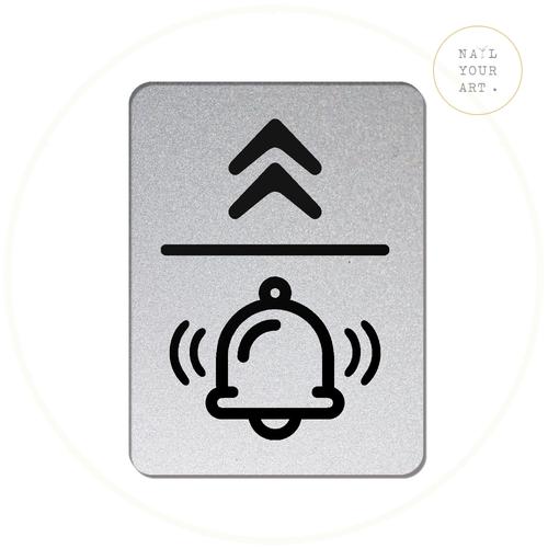 Promo Sign Akrilik Penanda Bell Rumah - BELL ARAH ATAS - SILVER HITAM ...