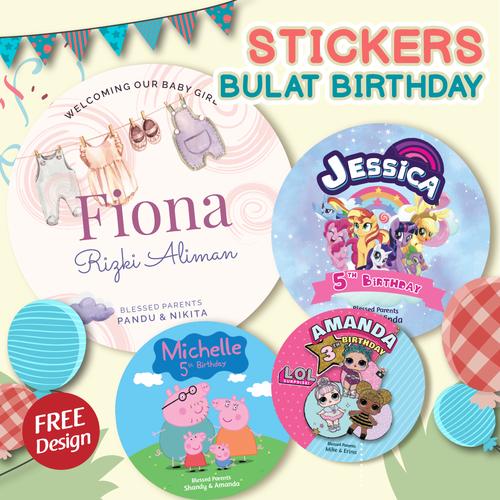 Jual [Isi 45-150] Sticker Bulat Ulang Tahun/ Sticker Birthday - Kota ...