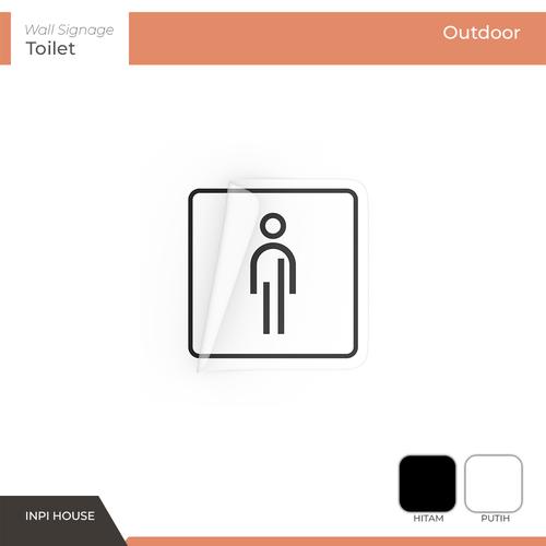 Jual mens toilet sign sticker - stiker toilet pria - stiker dinding ...