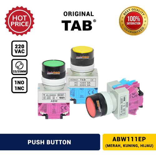 Promo Push Button 22mm / 25mm TAB ABW111EP Tombol Panel 22 / 25mm ...