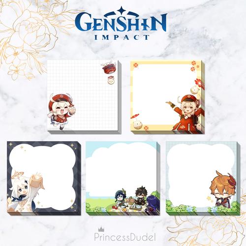 Jual memo pad genshin impact, note pad, blank card, sticky notes - 1 ...