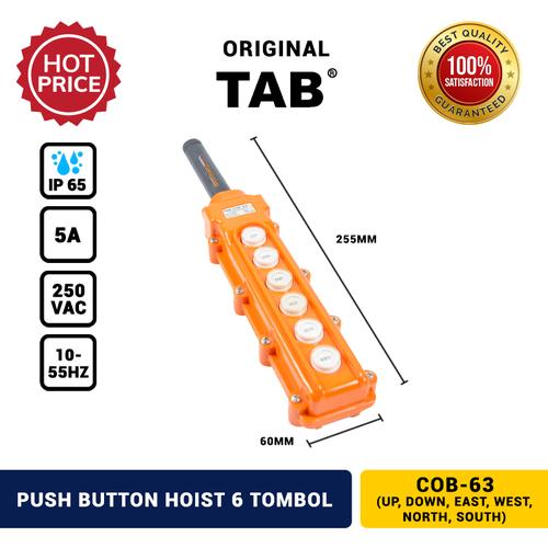 Promo Hoist Push Button COB63 - 6 Tombol TAB Remote Hoist COB-63 5A ...